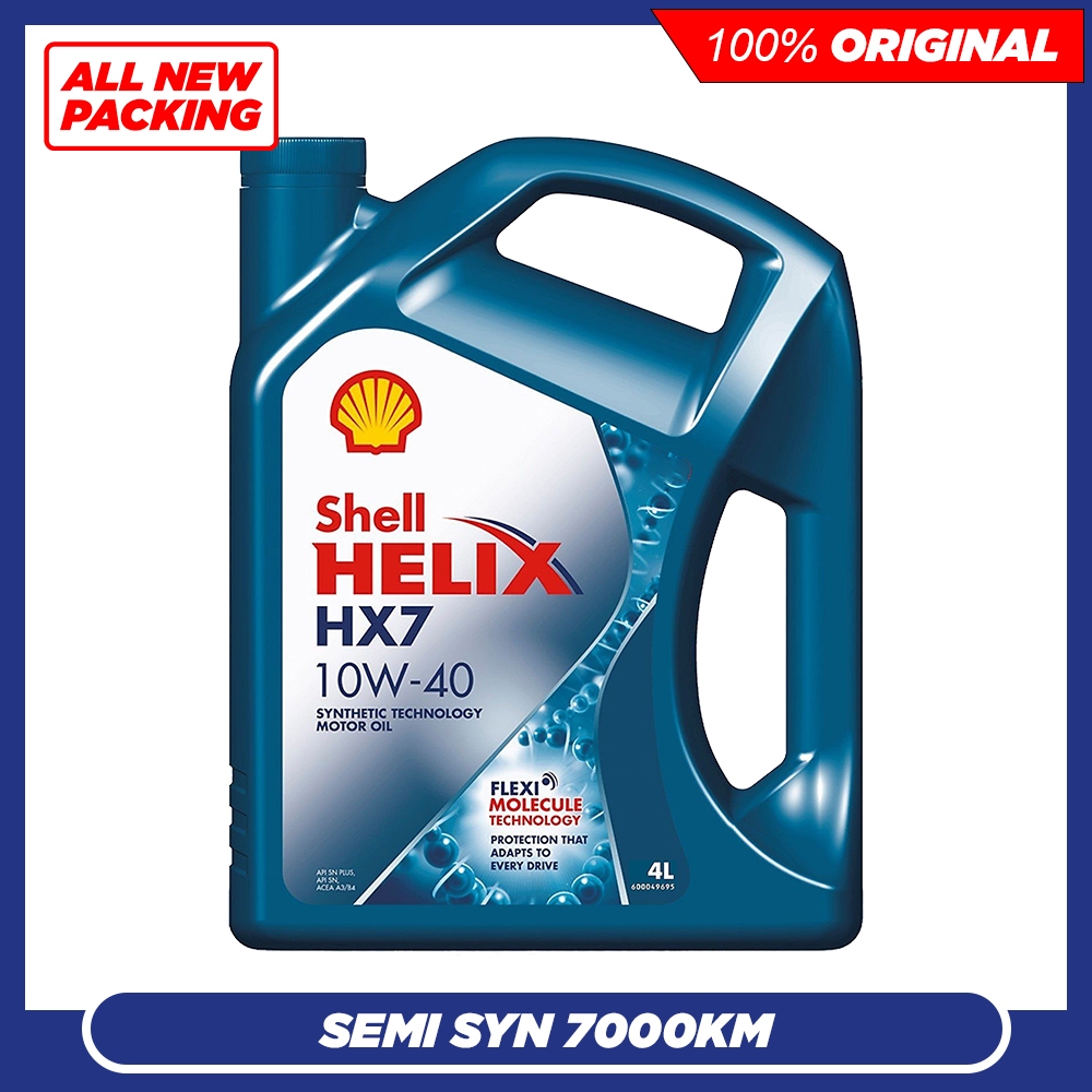 SHELL HELIX HX7 10W40 SN PLUS Semi Synthetic Engine Oil (4L) | Shopee Malaysia