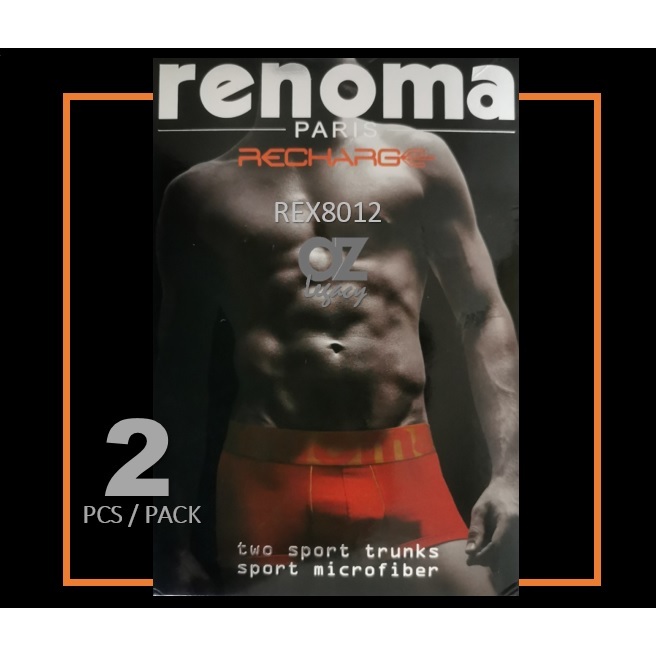 RENOMA RECHARGE 2Pcs Microfiber Spandex Sport Trunk (REX8012) | Shopee Malaysia