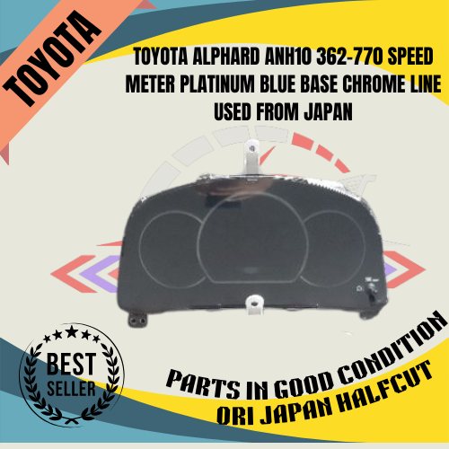 TOYOTA ALPHARD ANH10 362-770 SPEED METER PLATINUM BLUE BASE CHROME LINE ...