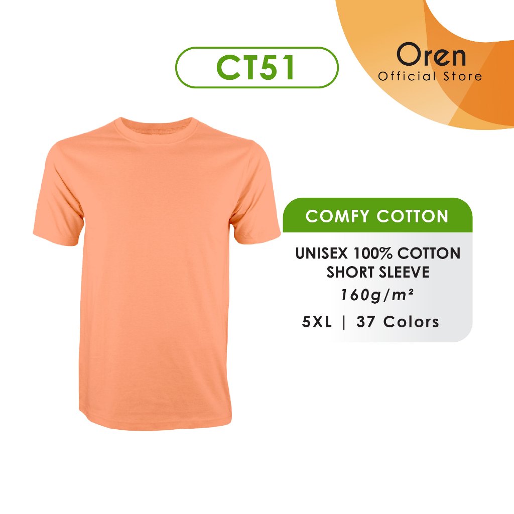 Oren Sport CT Comfy Cotton T-Shirt - Size 5XL CT51 | Shopee Malaysia