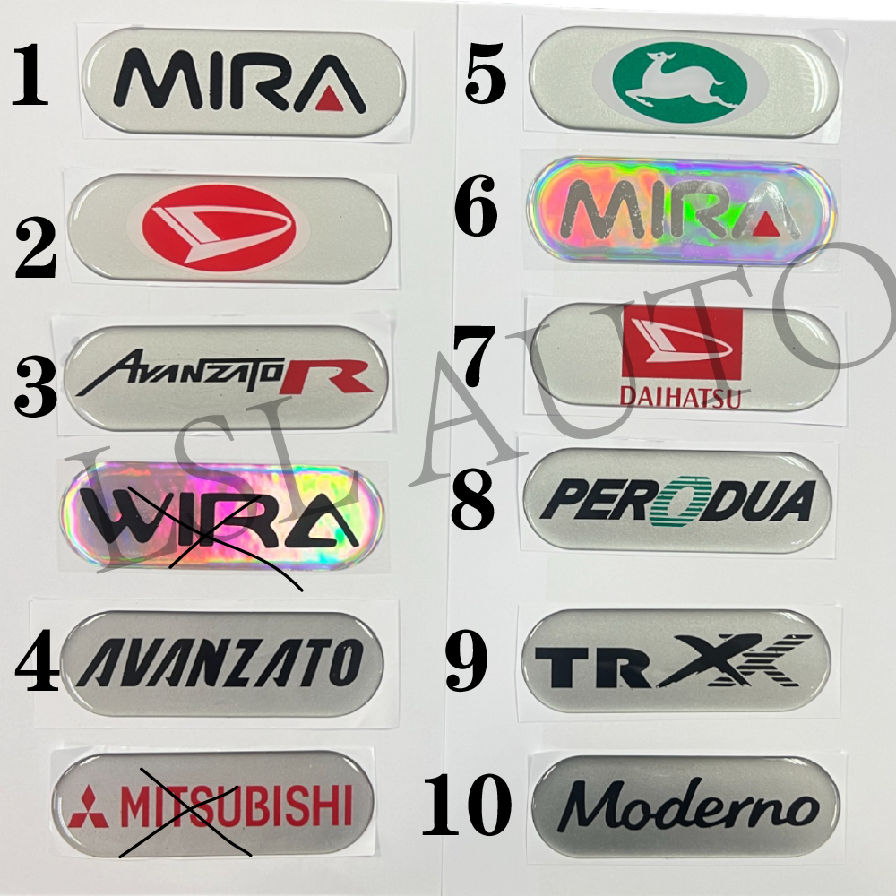 Epoxy logo perodua kancil mira trxx General | Shopee Malaysia