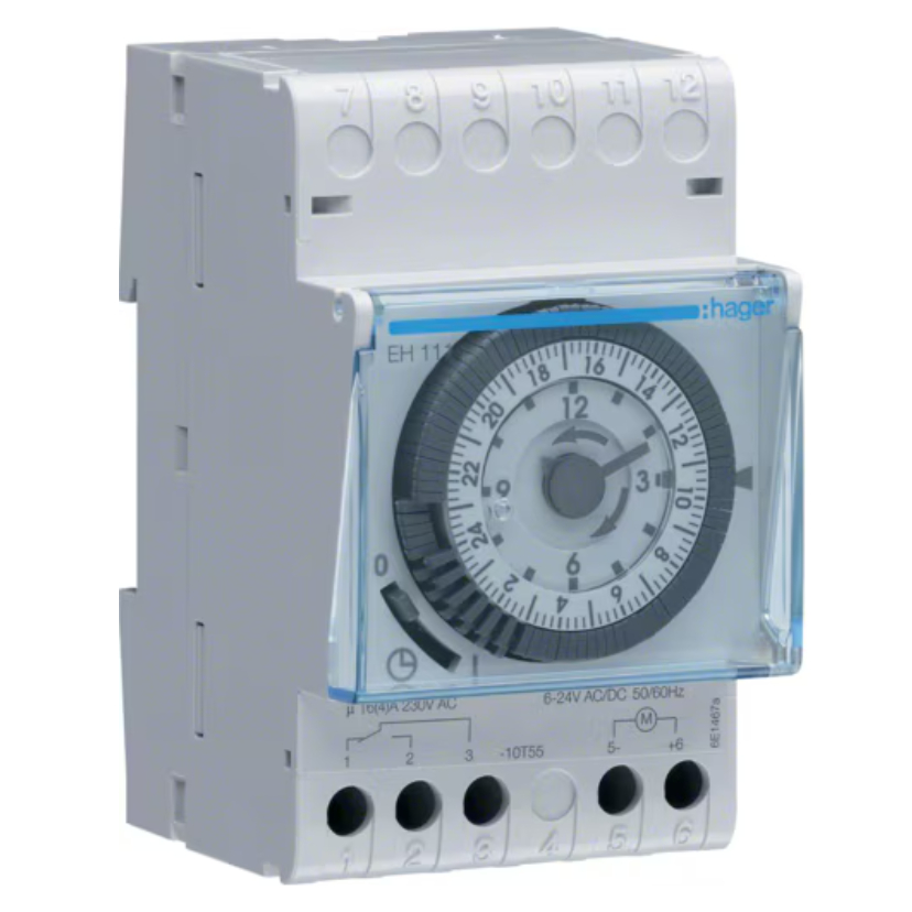 HAGER TIMER EH711/EHN711 24 HOURS TIMER Analogue Time Switches / DLX ...