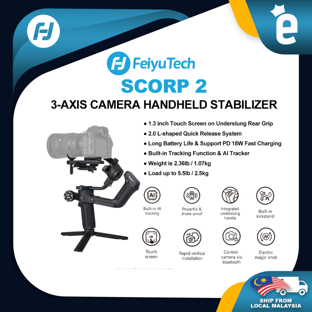 FeiyuTech SCORP 2 Stabilizer 3-Axis Handheld Gimbal Stabilizer Handle ...