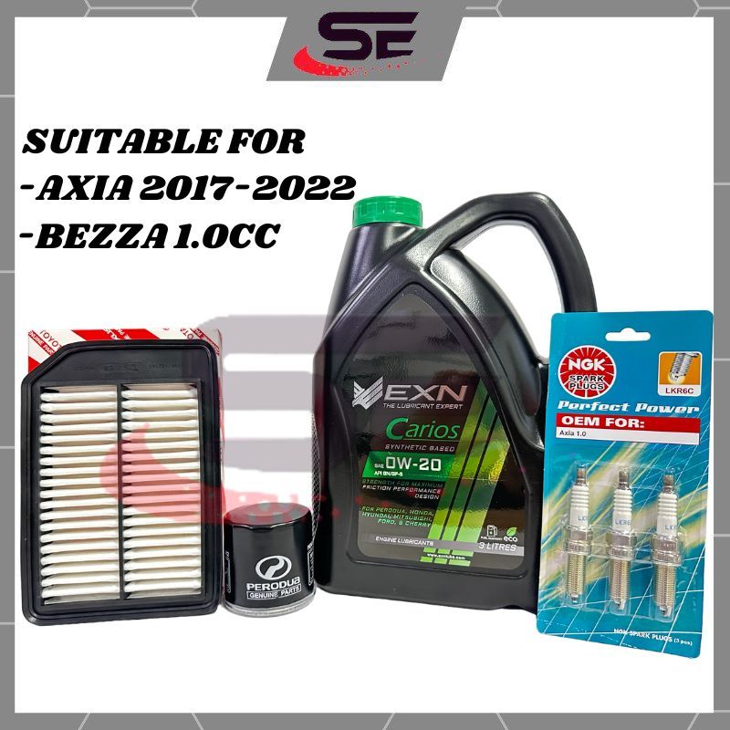 EXN Engine Oil 0w20 3Litre Semi Synthetic Minyak Hitam Enjin Perodua ...