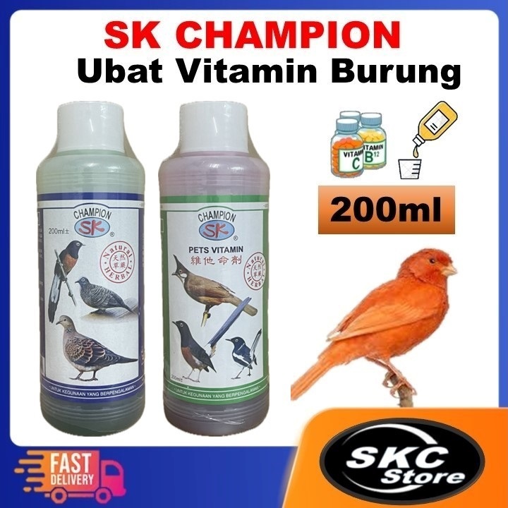 SK CHAMPION- Bird Vitamin / Vitamin Burung (200ml) | Shopee Malaysia