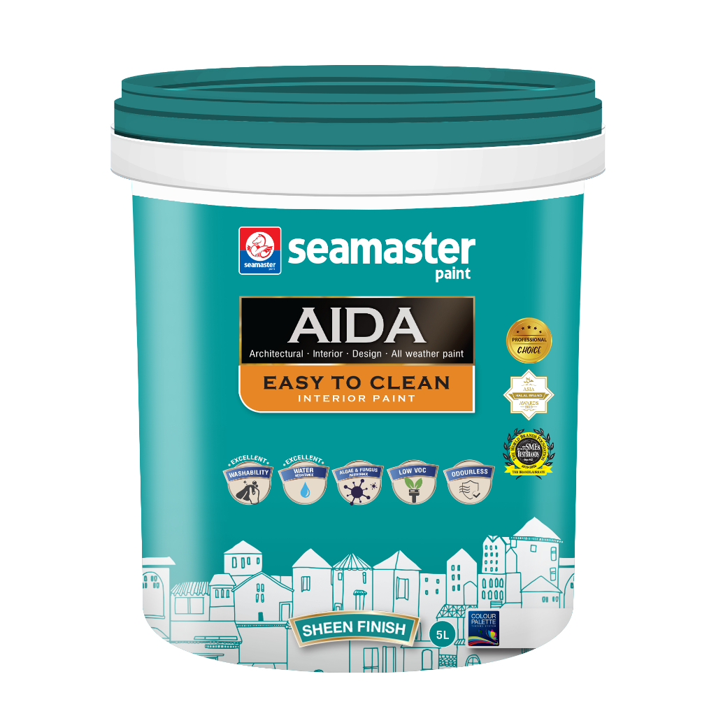 Seamaster Paint AIDA Interior Paint Easy To Clean - Red Tones (5L ...