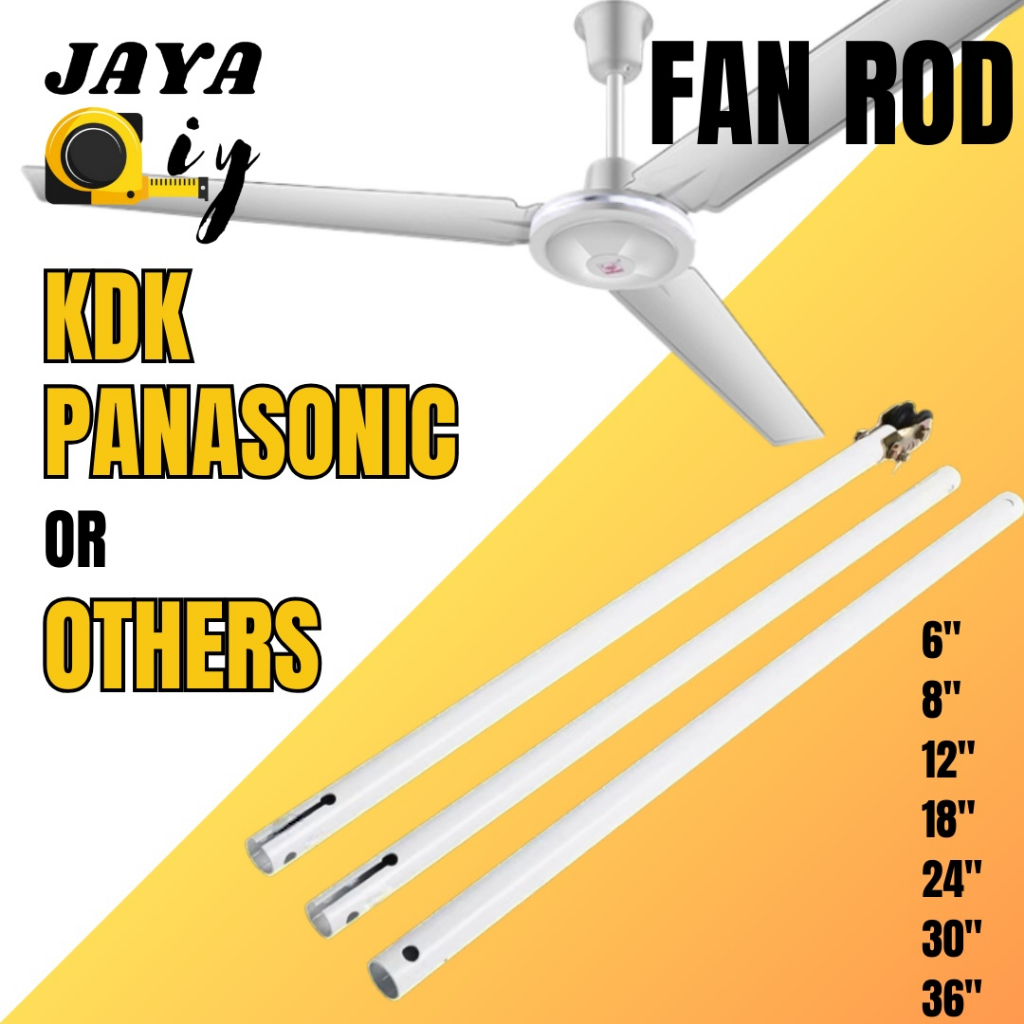 UNIVERSAL Ceiling Fan Rod KDK/PANASONIC Fan Rod Extension 6" 24" 36" 48 ...