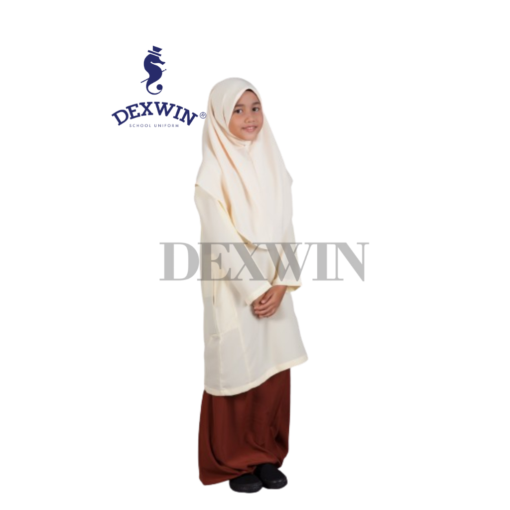 [BAJU KURUNG] baju kurung beige pengawas kain licin koshibo pakaian ...
