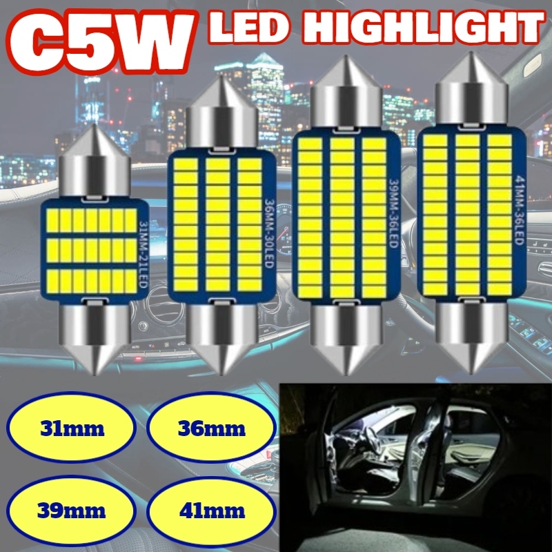 Canbus car C5W led 31 36 39 41mm interior Light 4014 Chips LED Festoon Bulb Car Dome No Error ...