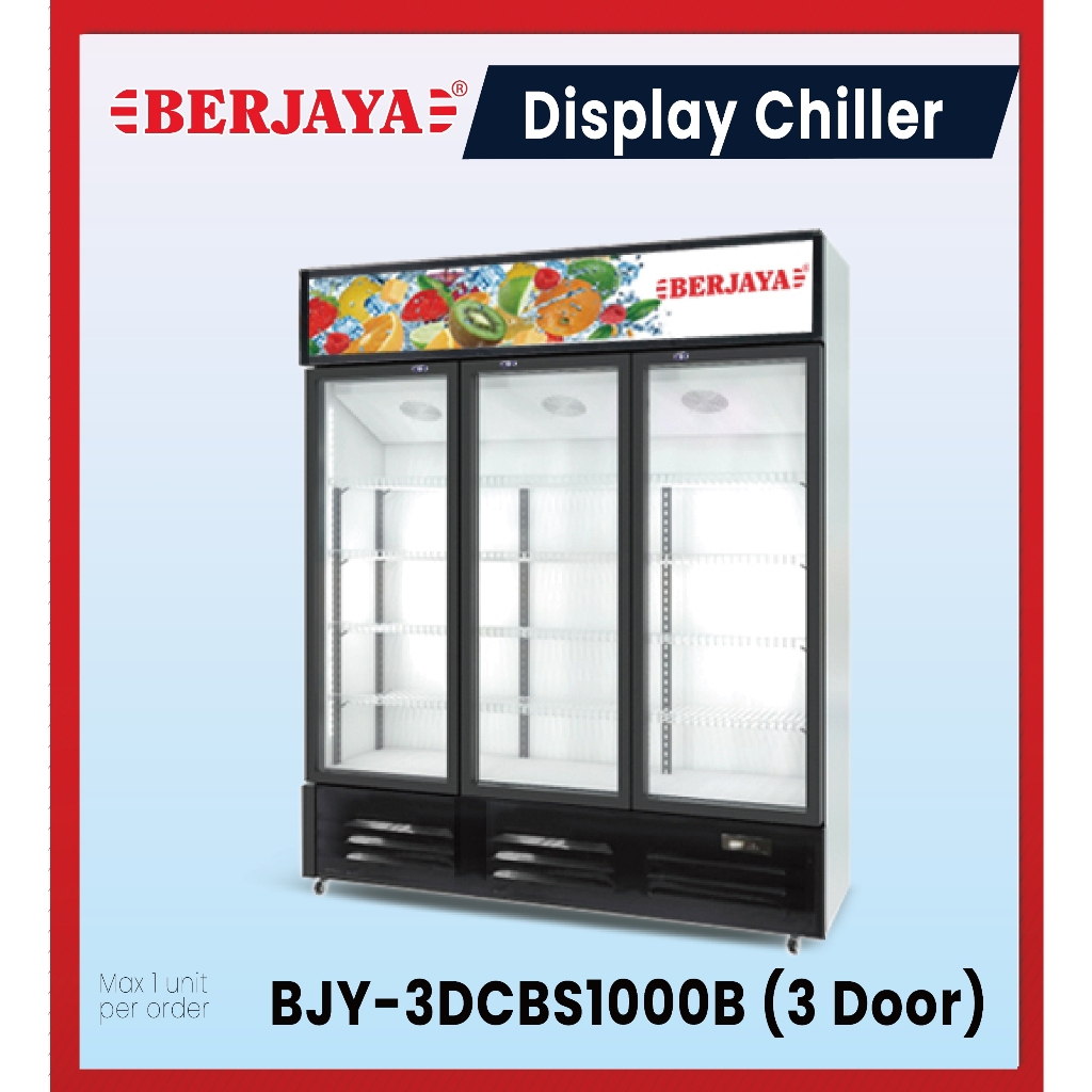 Berjaya Display Chiller (3 Door) BJY-3DCBS1000B | Refrigerator Chiller ...