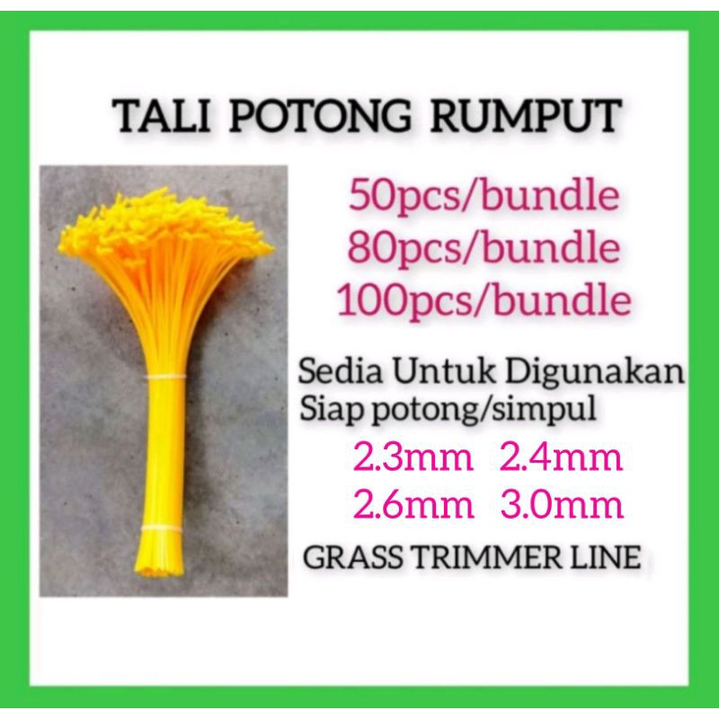 TALI MESIN RUMPUT - GRASS TRIMMER LINE 2.3mm/2.4mm/2.6mm/3.0mm (siap ...