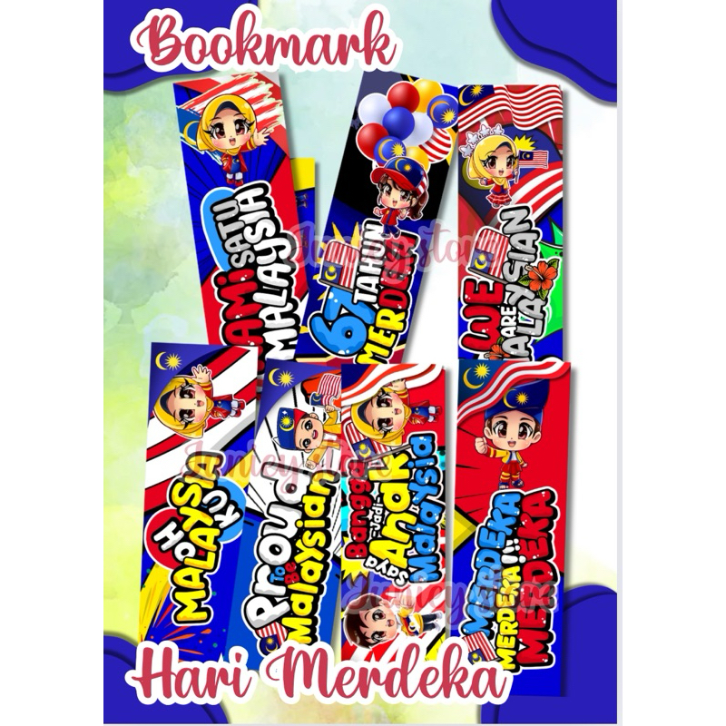 Set Bookmark Hari Kebangsaan dan Merdeka 2024 - 7 pcs | Shopee Malaysia