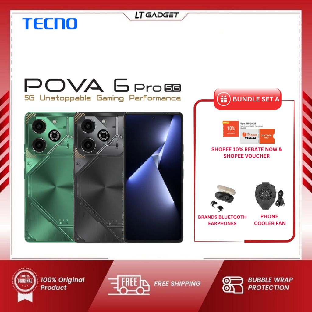 TECNO POVA 6 PRO 5G 24GB(12+12GB) RAM + 256GB ROM | 70W Ultra Charge ...