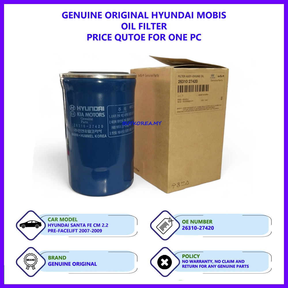Hyundai Santa Fe CM 2.2 Pre-Facelift 2007-2009 Genuine Original / Korea ...