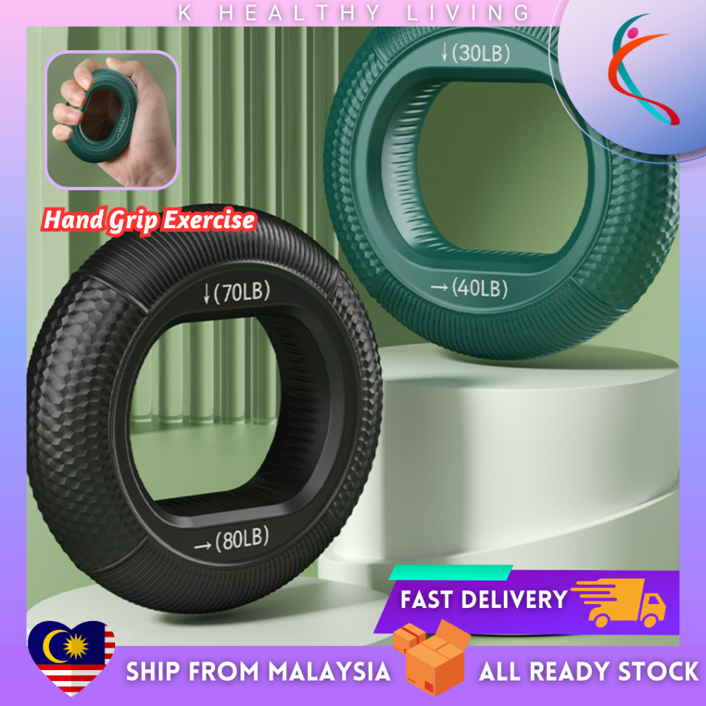 Silicone Adjustable Hand Grip Gripping Ring Finger Forearm Trainer ...