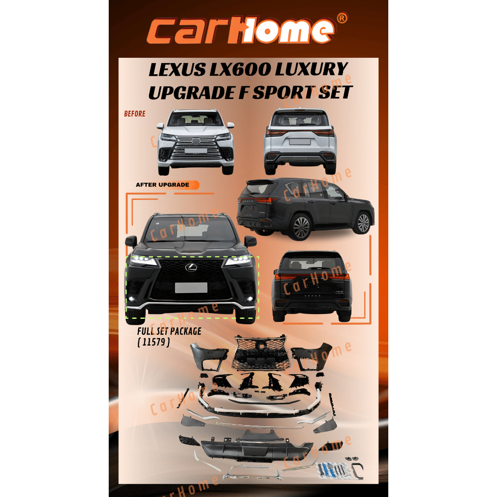 LEXUS LX600 LUXURY UPGRADE F SPORT SET BODY KIT | Shopee Malaysia