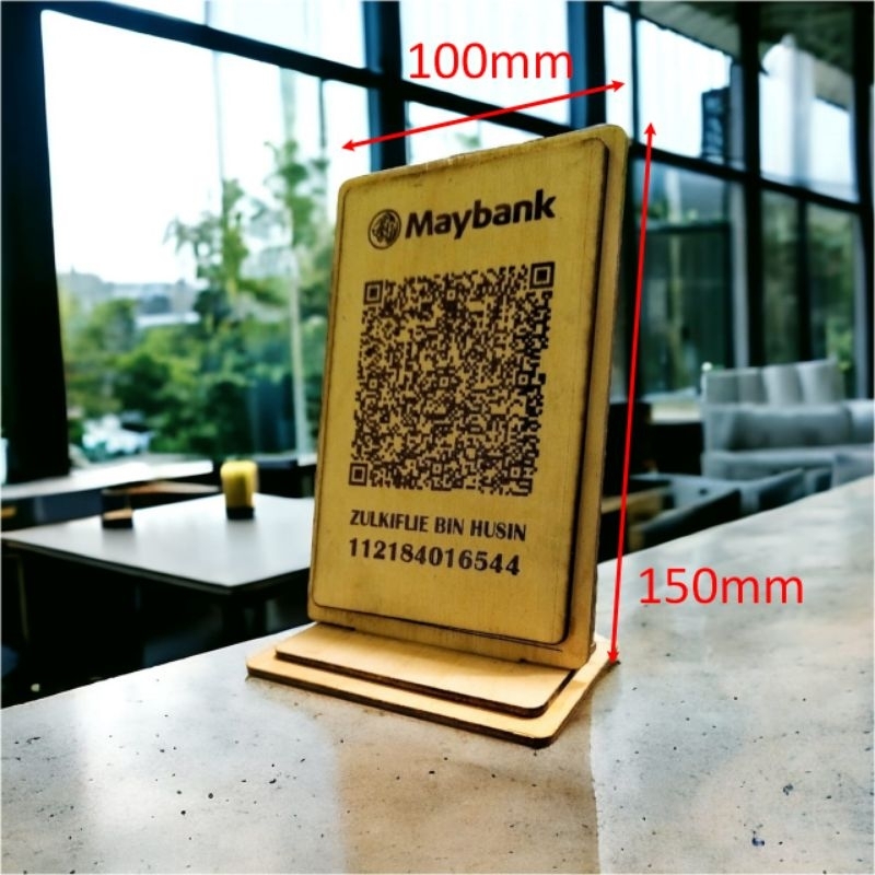 Ukiran laser kayu untuk QR Pay, gambar famili, cenderamata | Shopee ...