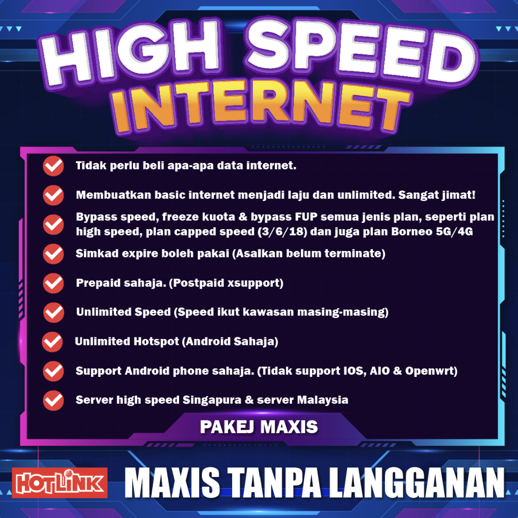 [KaizenDigital] Servis Internet Sim Maxis/Hotlink | Shopee Malaysia