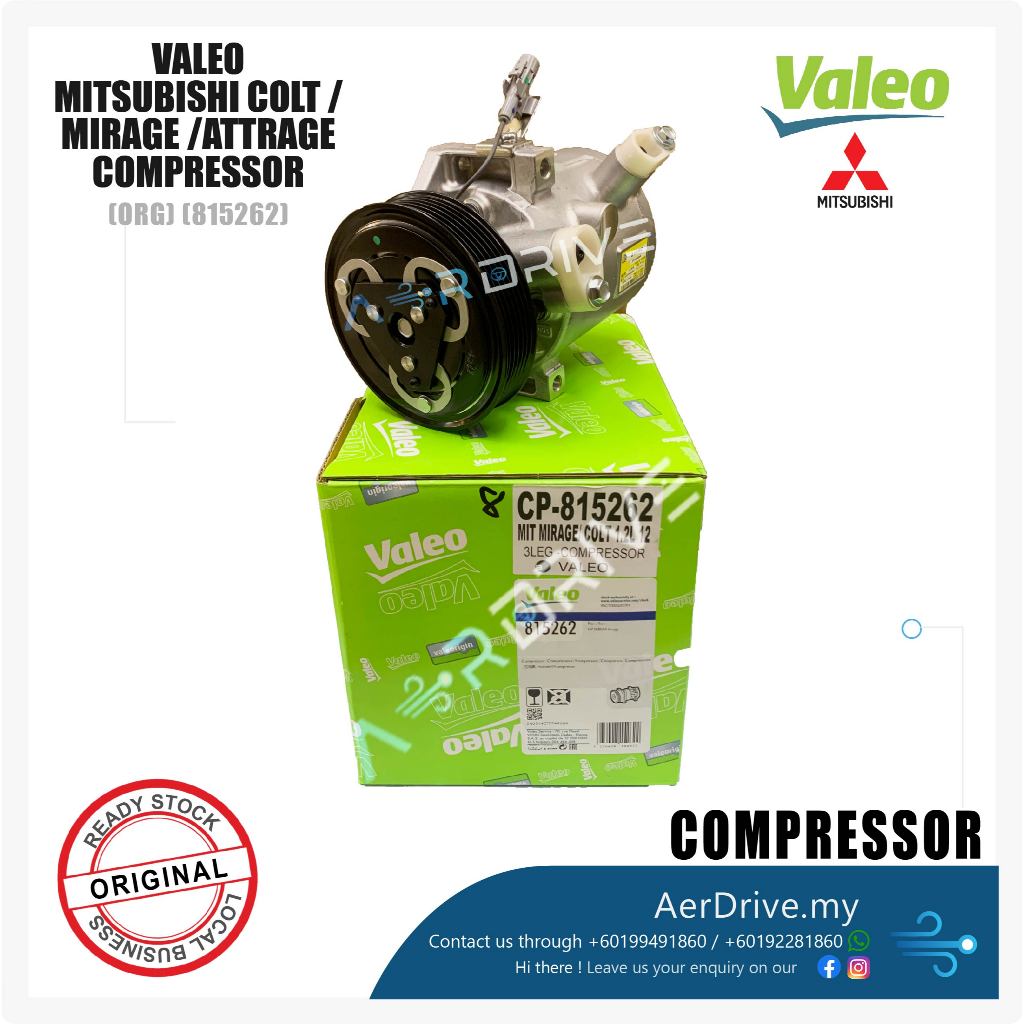 VALEO ORIGINAL MITSUBISHI COLT /MIRAGE /ATTRAGE COMPRESSOR ( 815262 ...