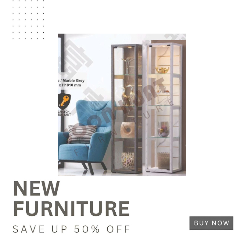 Display Cabinet in Glass/ ALMARI HIASAN/ ALMARI HIASAN MODERN | Shopee ...