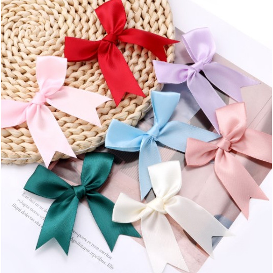50pcs(+-2pcs) Ribbon bow width 2.5cm, multi-color ribbon bow, polyester ...