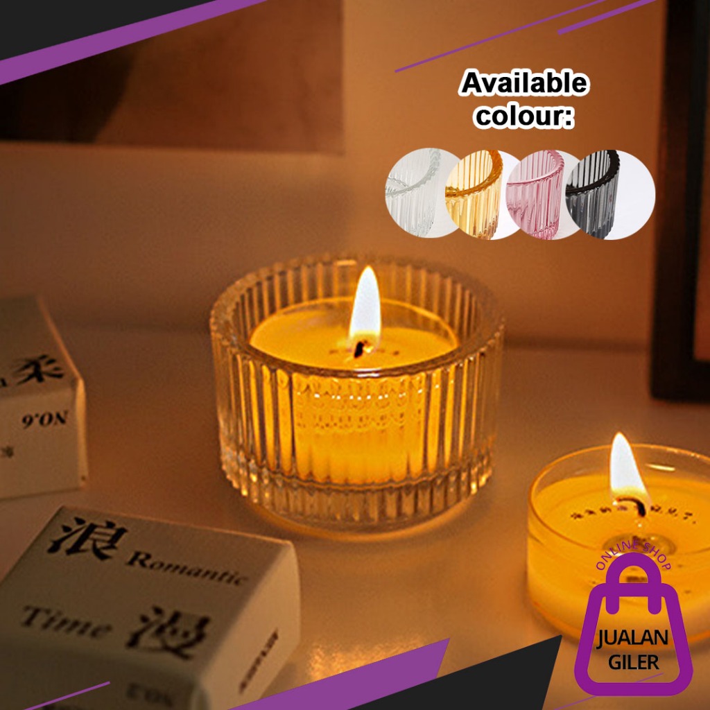 ROUND TEALIGHT HOLDER CANDLE HOLDER BEKAS LILIN KECIL GELAS LILIN ...