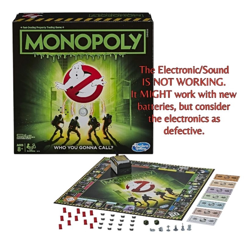 Hasbro Monopoly Ghostbusters Edition Board Game Ghost Busters | Shopee ...