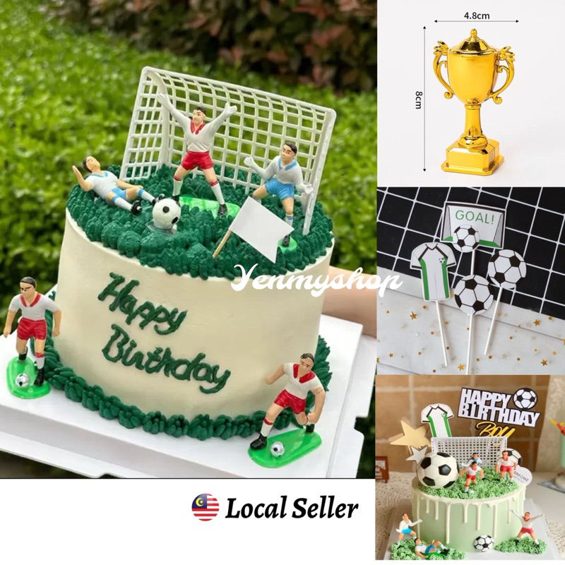 Football Soccer Trophy Goal Set Football Player Messi Mbappe Ronaldo ...