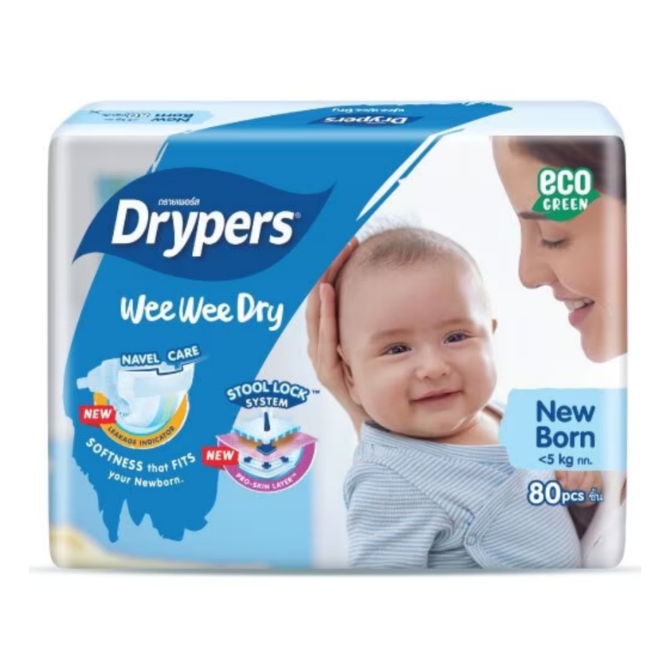 Drypers Wee Wee Dry Baby Diaper New Born (Repack) 1 pcs | Shopee Malaysia