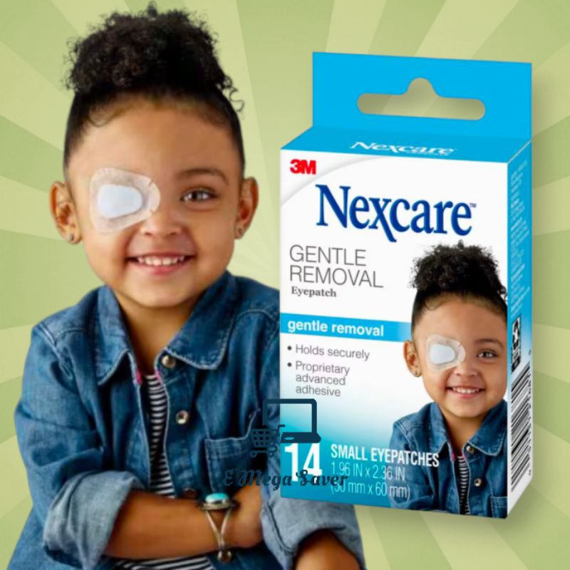 3M Nexcare Gentle Removal Junior Eye Patch (50mm x 60mm)(1.96in x 2 ...