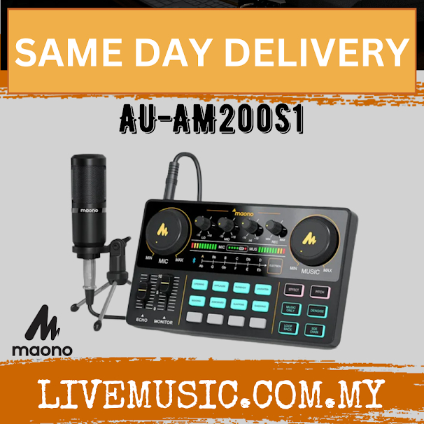 MAONO MAONOCASTER Lite AU-AM200S1 Single Mic Bundle: All-In-One Podcast ...