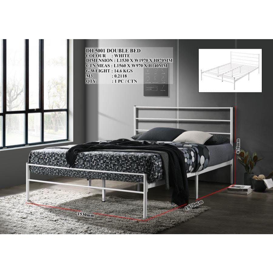 100% Metal Queen Bed Katil Besi Kukuh Katil Queen | Shopee Malaysia