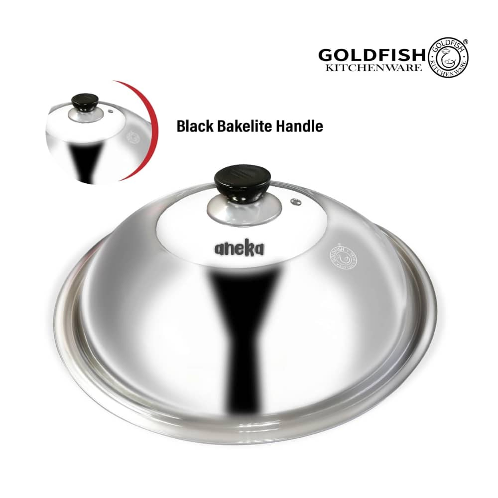 Stainless Steel Wok Cover / Pan Cover / Glass Wok Cover / Lid / Kuali ...