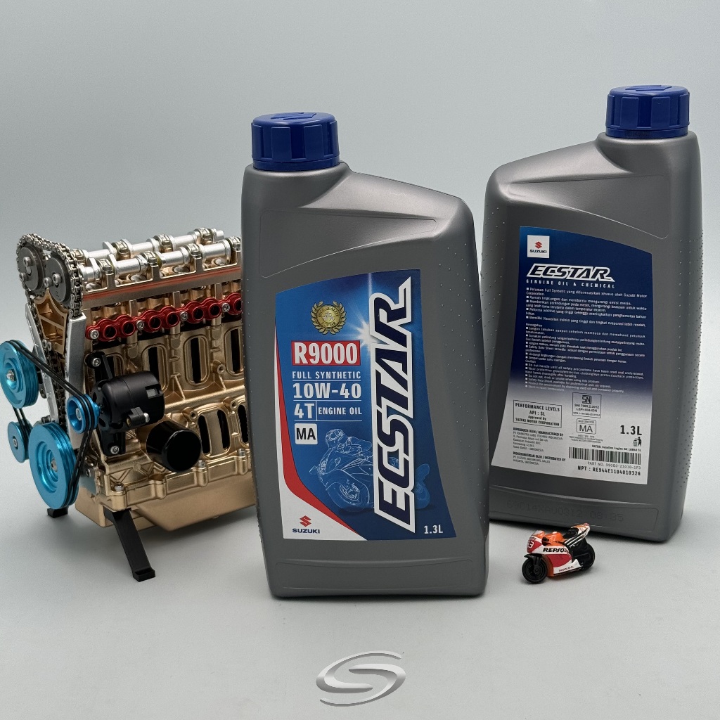 Suzuki ECSTAR R9000 Fully Synthetic Engine Oil 10W-40 4T 1.3 Liter ...