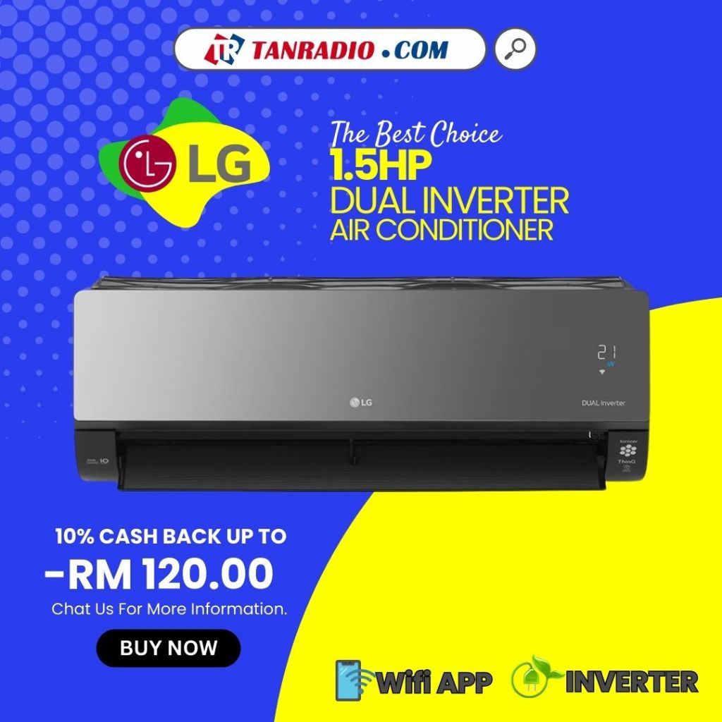 LG DUALCOOL PREMIUM WALL TYPE AIR CONDITIONER 1.0/1.5/2.0/2.5HP, DUAL ...