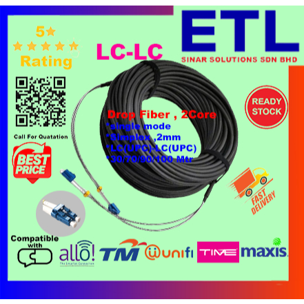 CPRI SM Duplex Fiber Optic Armoured Cable 2 Core PD LC-LC | Shopee Malaysia