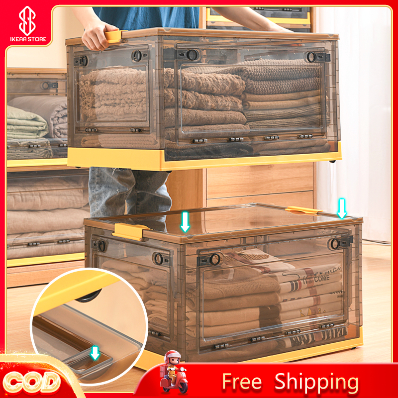 IKEA Foldable Storage Box Portable Storage Cabinet Transparent ...