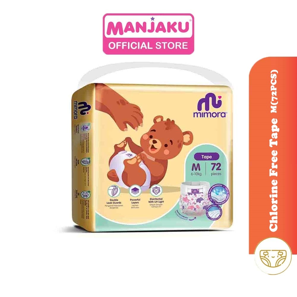 Mimora Chlorine Free Tape Diapers M72 | Shopee Malaysia