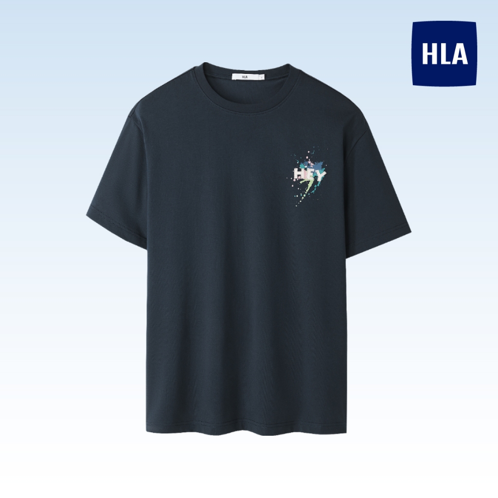 HLA Art Series Icy Cotton Cool Feeling Short Sleeve T-Shirt Men ...