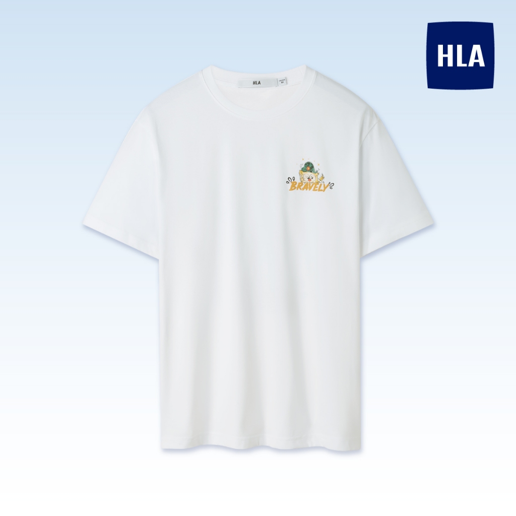 HLA Art Series Icy Cotton Cartoon Printing Short Sleeve T-Shirt Men ...