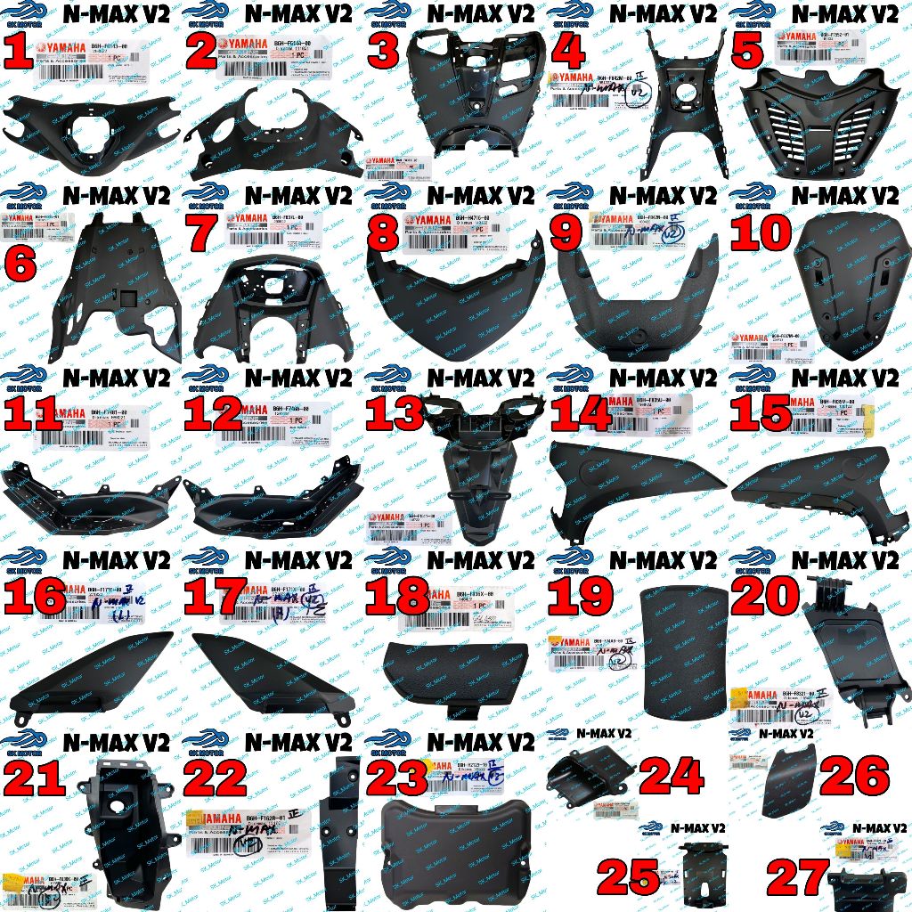 Yamaha NMAX N MAX N-MAX V2 Original Inner Cover Handle Upper Lower ...