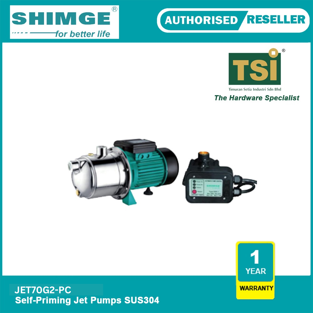 SHIMGE SELF-PRIMING JET PUMPS SUS 304 JET750G2-PC | Shopee Malaysia