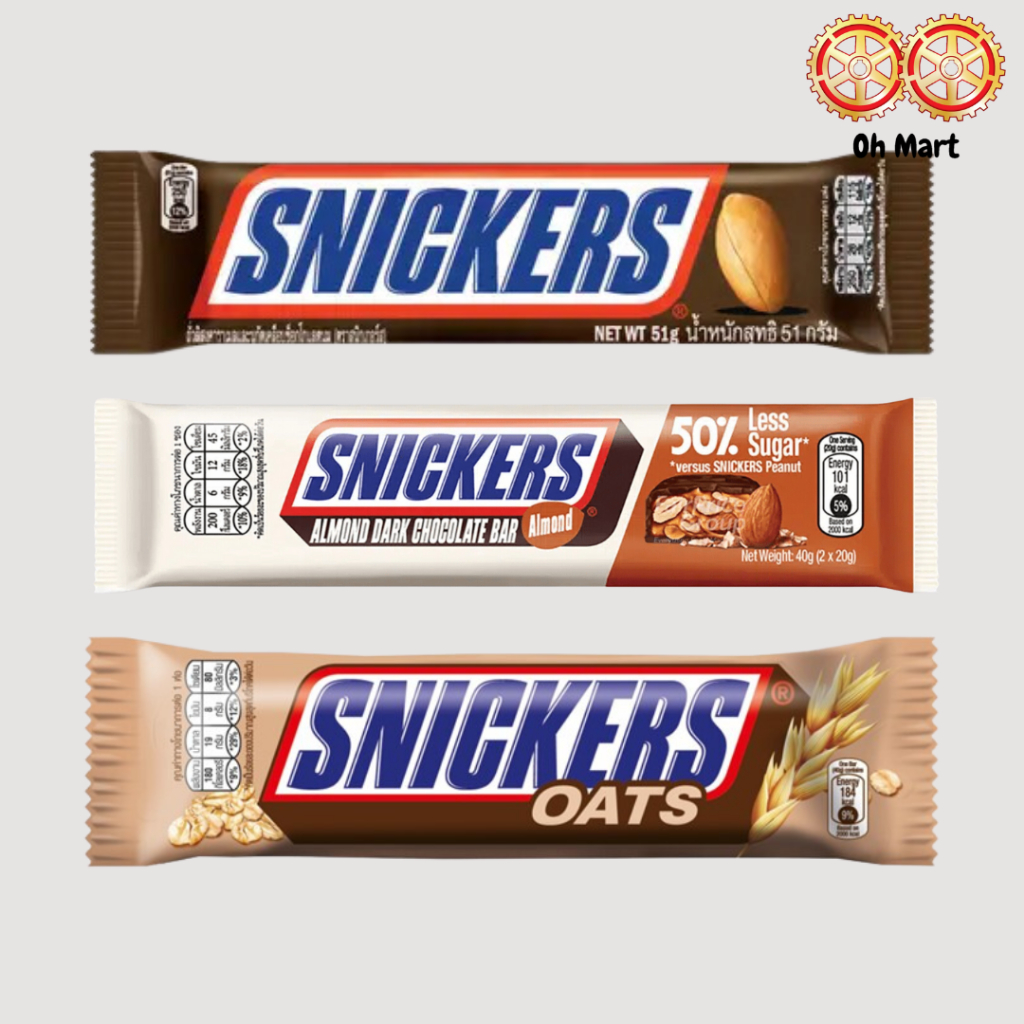 Snickers Bar Chocolate/AlmondDarkChocolate/Oat -40g/51g | Shopee Malaysia