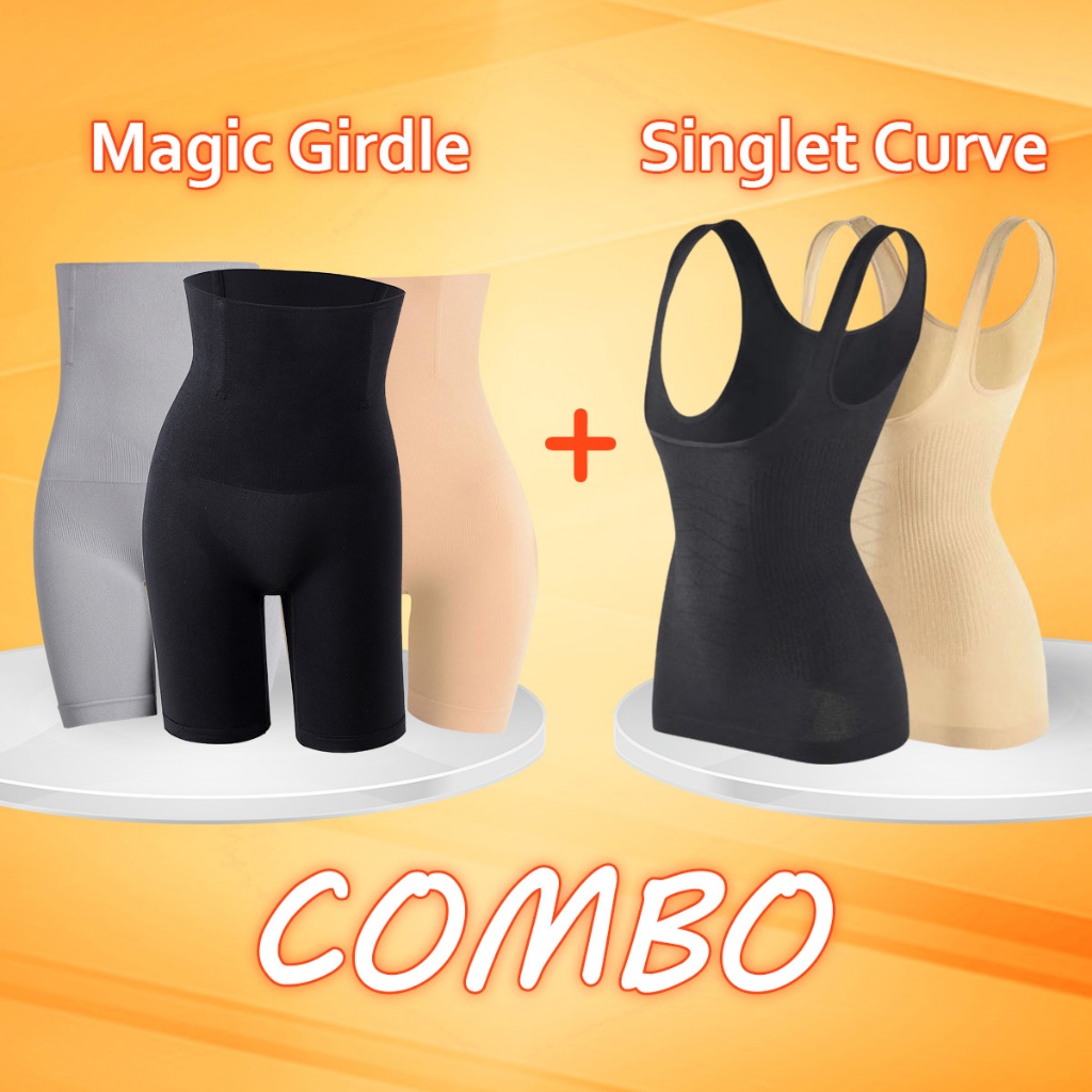 COMBO SET Magic Girdle Singlet Curve Corset Korset Shapewear underwear ...