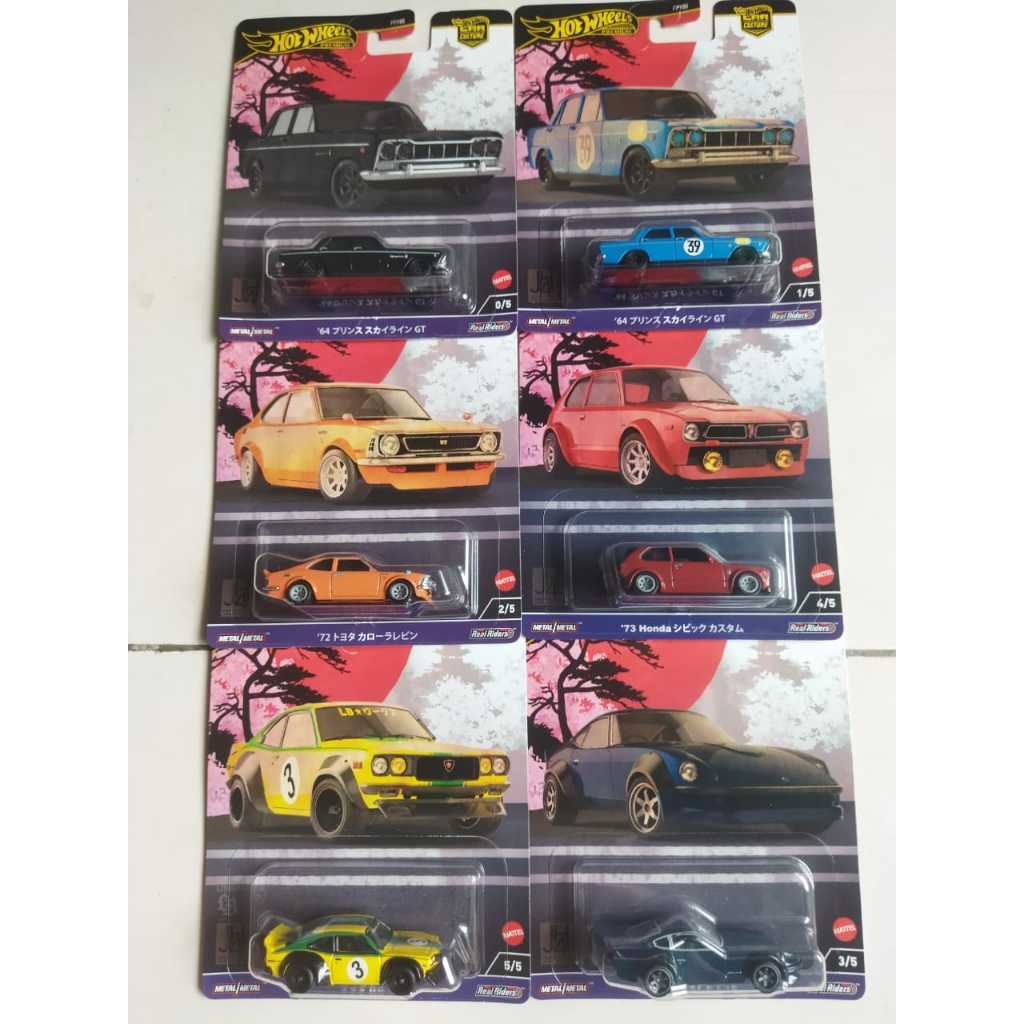 Hot Wheels Premium Car Culture Japan Historic 4 JH4 Prince Skyline Toyota Corolla Levin Nissan ...
