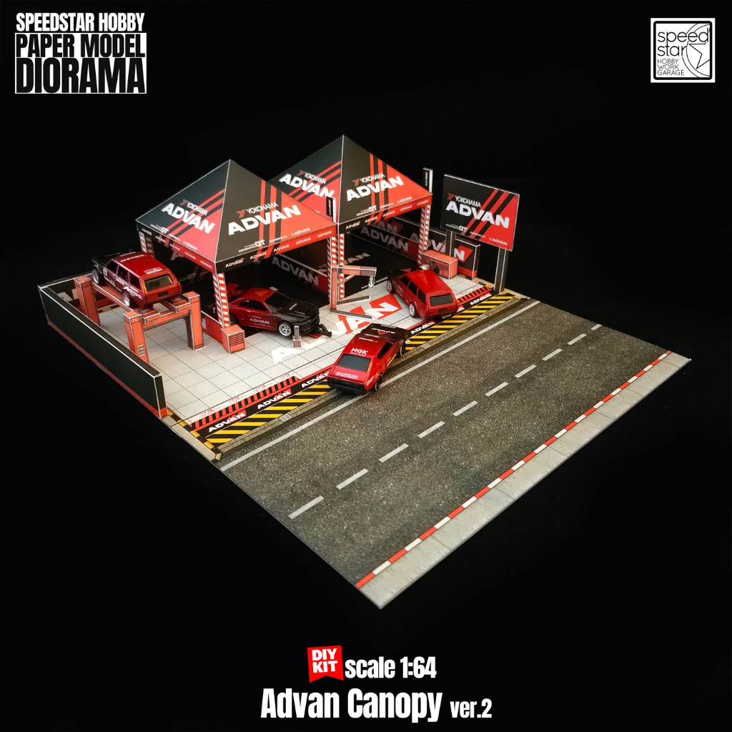 1:64 Advan Canopy Base #B2 - Diorama Paper Model Speedstar hobby | Shopee Malaysia