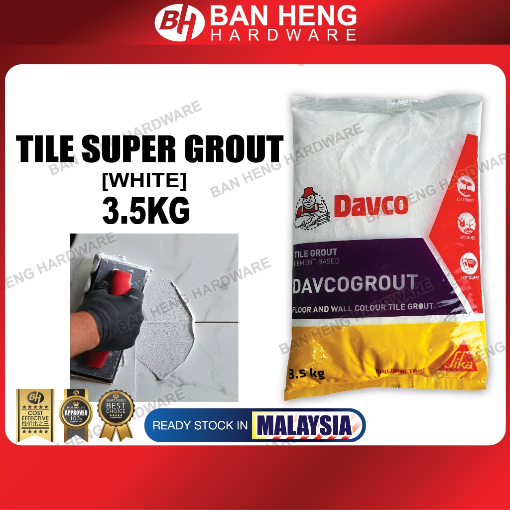 3.5KG SIKA WHITE GROUT FLOOR AND WALL WHITE TILE GROUT | Shopee Malaysia