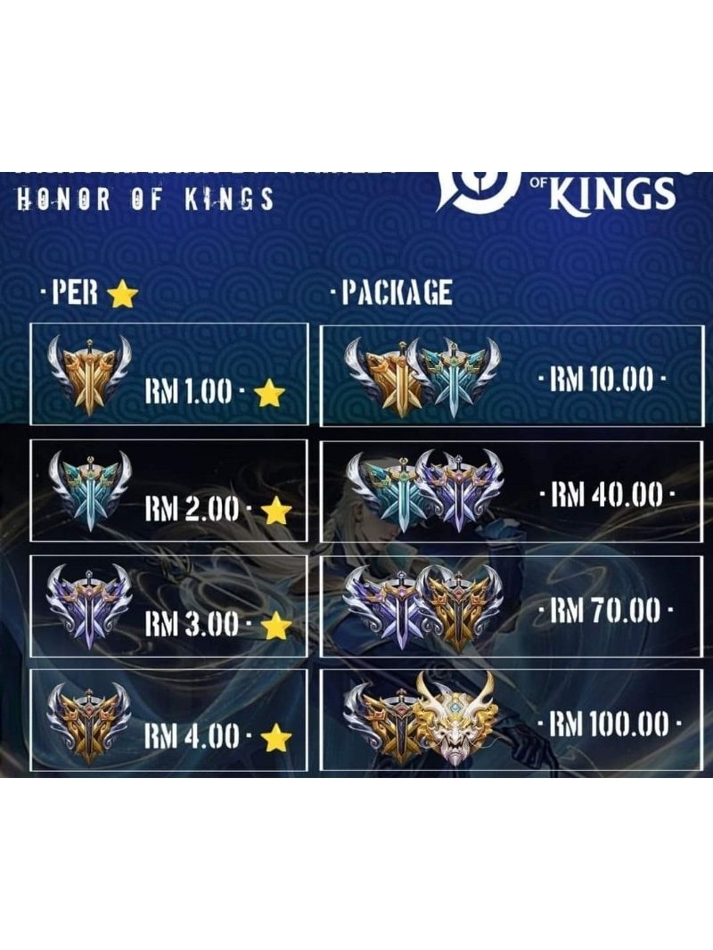 JOKI Honor of Kings HOK Boost Rank Joki Rank | Shopee Malaysia