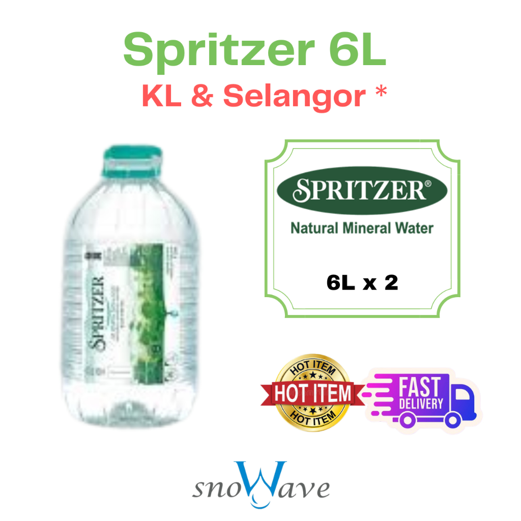 Spritzer Natural Mineral Water 6L (6000ml) 3-4 Ctn (Kotak) | Shopee Malaysia