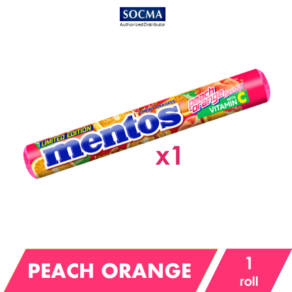 Mentos Limited Edition Peach Orange Roll [1] | Shopee Malaysia